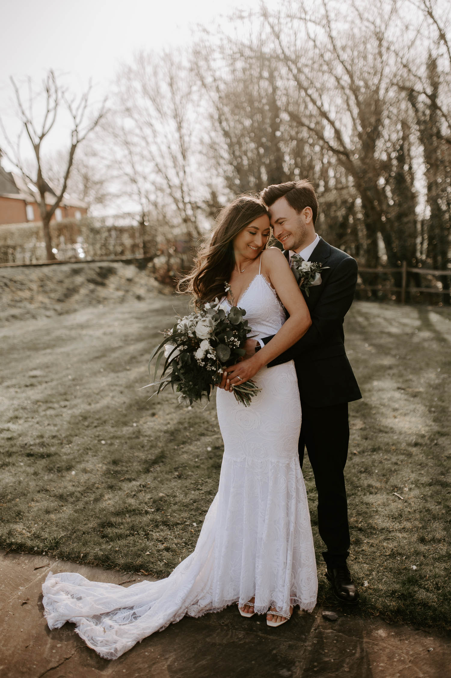 Lauren and Mark - Golden Hour March Wedding at Bury Court Barn - Laura ...